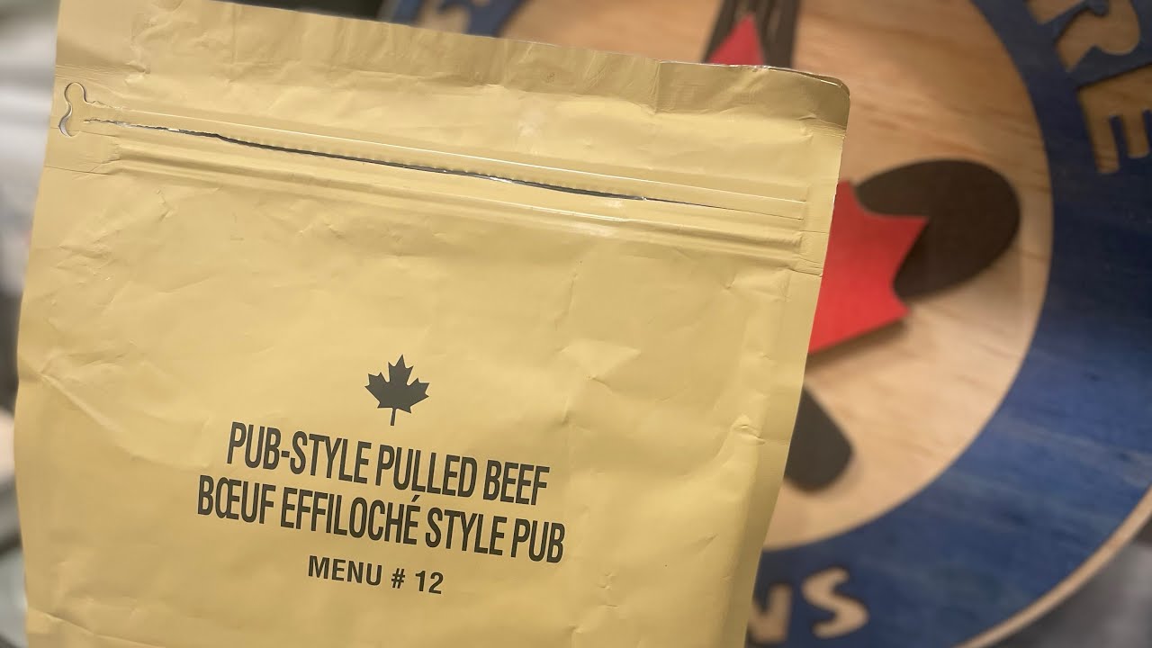 Pub-Style Pulled Beef - New 2021 Canadian IMP Ration - Menu 12 - YouTube