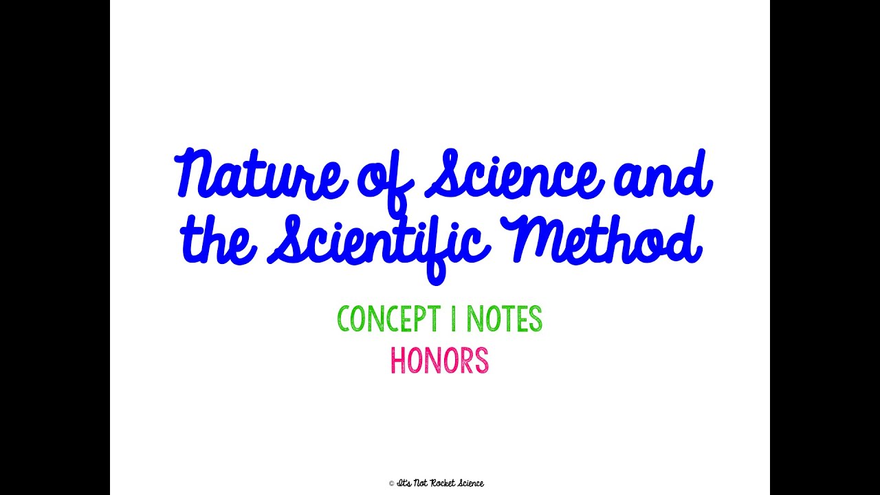 (OLD) Unit 1 Nature of Science Notes HONORS - YouTube