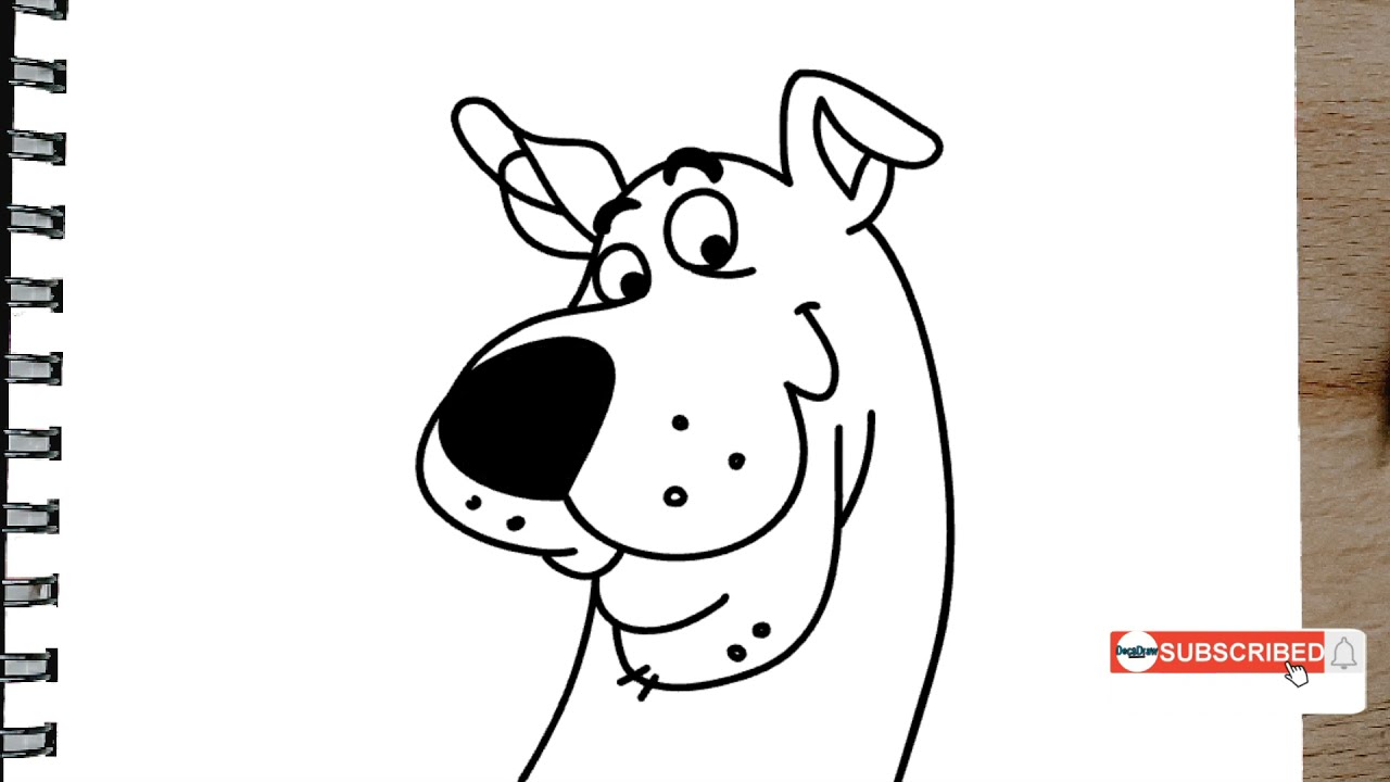 How to draw SCOOBY DOO STEP BY STEP easy - YouTube