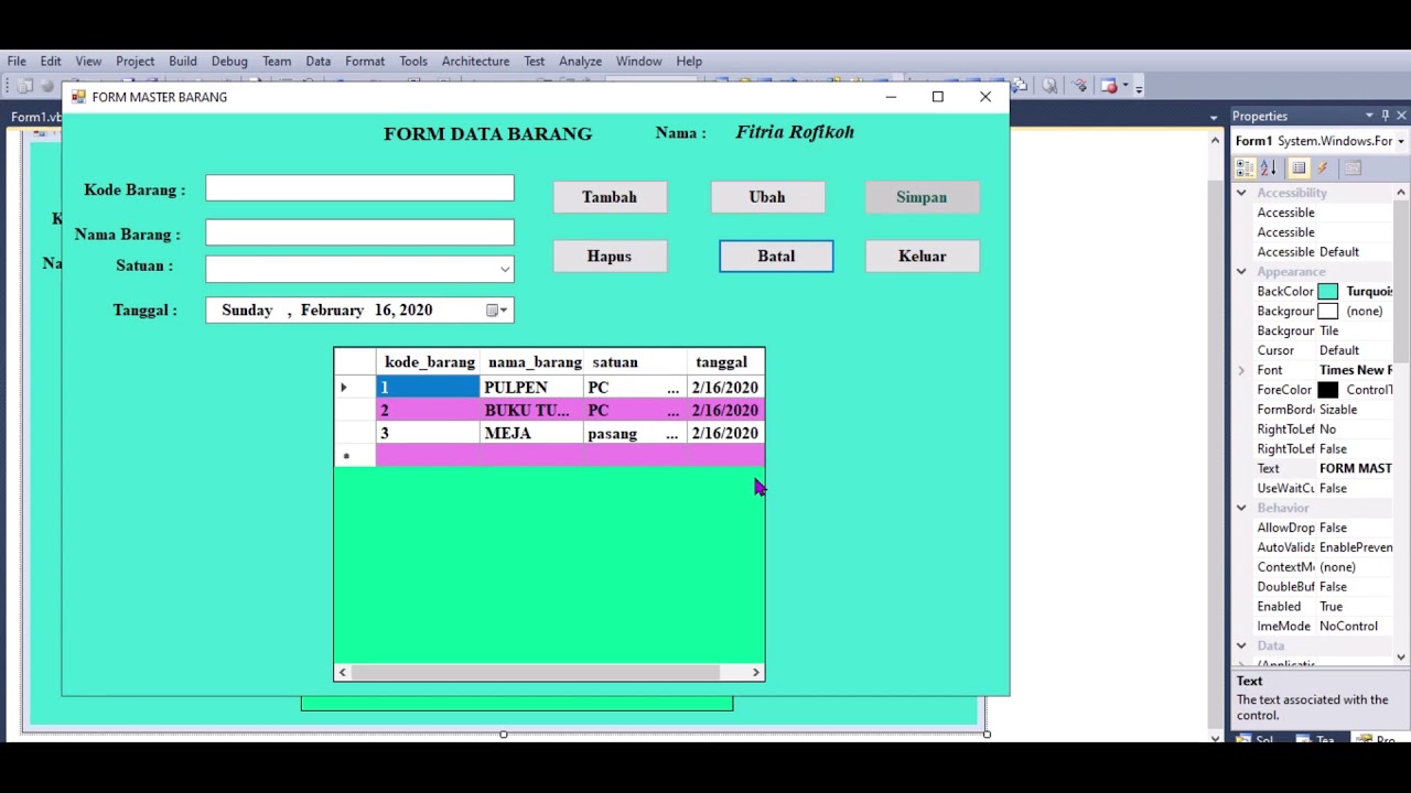 Tugas Kedua Pemrograman VB.NET - YouTube