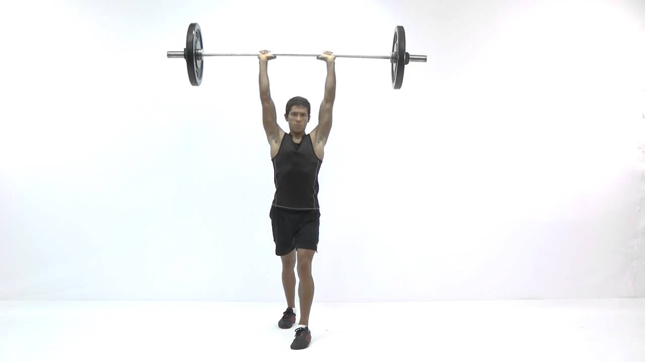 Barbell Overhead Tricep Extension Overhand Grip - YouTube