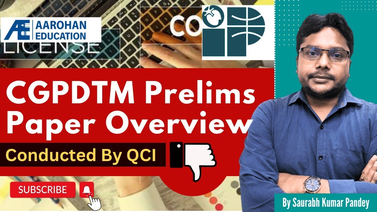 CGPDTM Prelims Paper Overview - YouTube