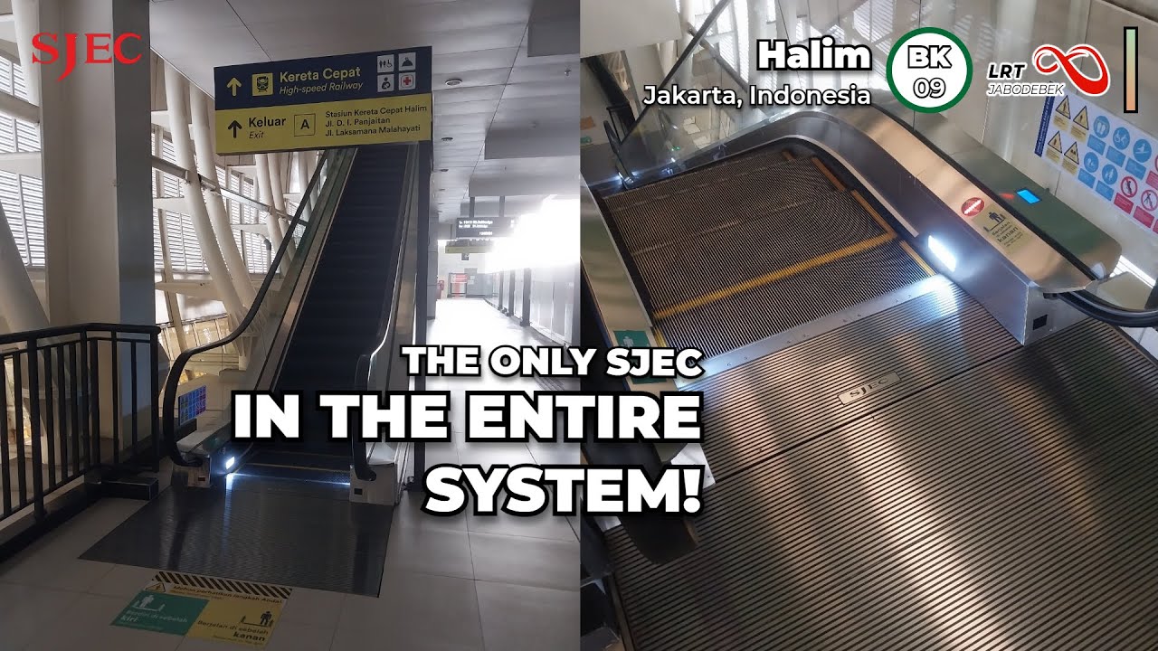 SJEC Escalators - Halim LRT Jabodebek Station, Jakarta, ID - YouTube