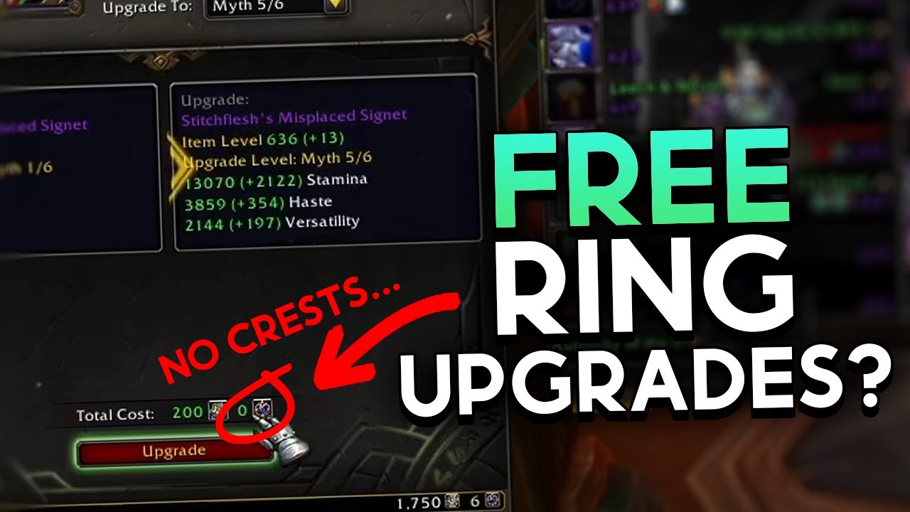 How to get FREE Ring Upgrades in The War Within - YouTube