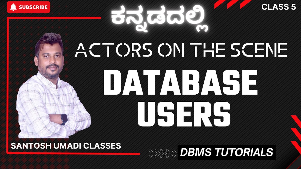 "Database Users: Actors on the Scene 🎭 | DBMS in Kannada | VTU, BCA ...
