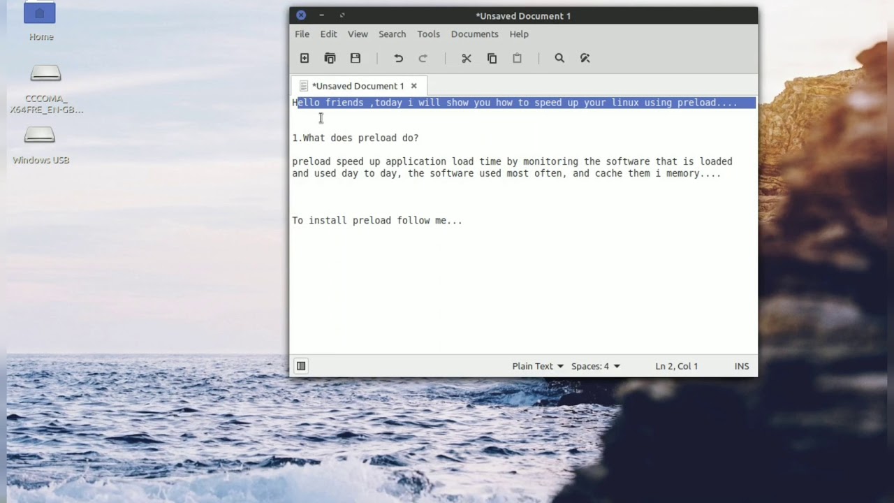 Speed up your linux with preload - YouTube