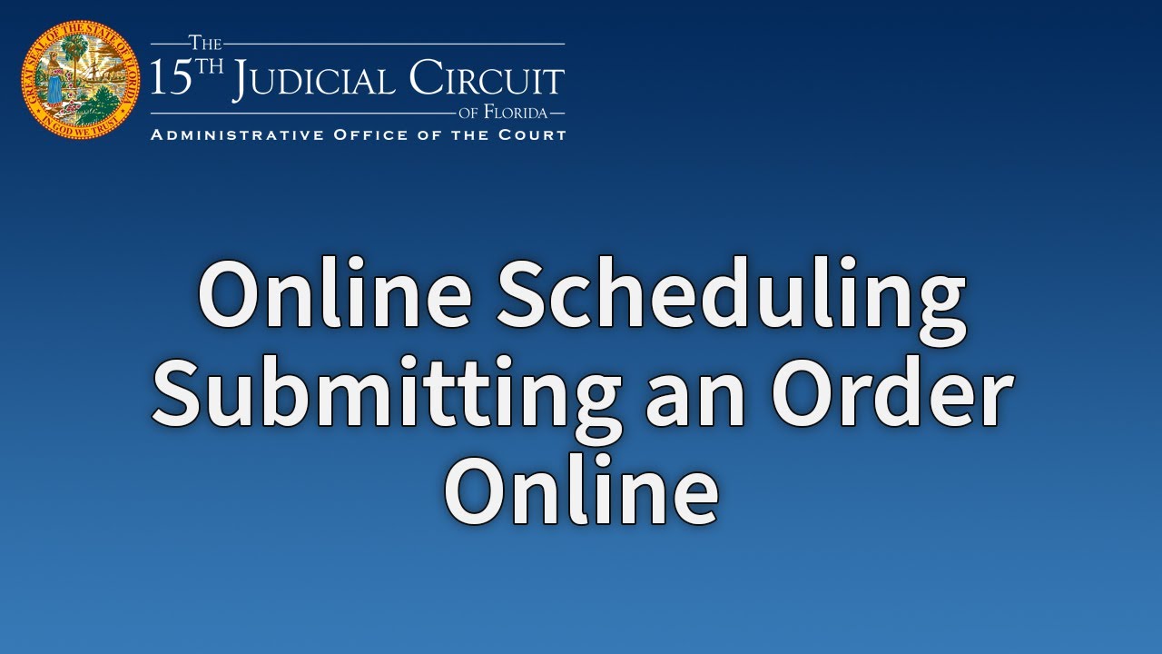 Online Scheduling: Submitting an order - YouTube