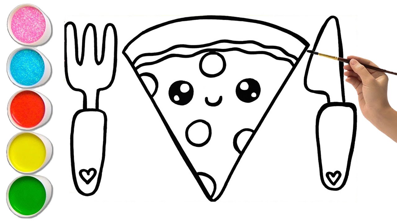 HOW TO DRAW A PIZZA | Easy Step by Step Drawing Tutorials for Kids ...