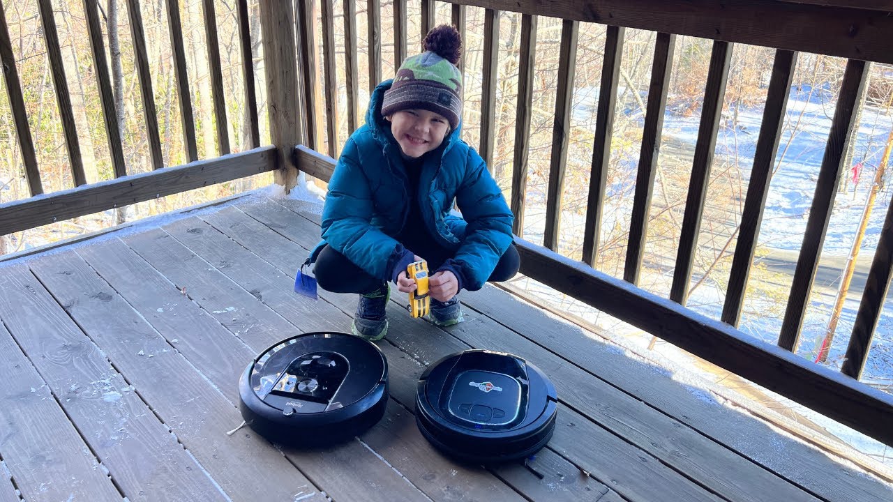 Can Robot Vacuums Clean The Deck Outside? Part 2!! - YouTube