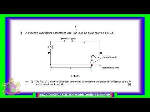 0625/06/SP/23 Solved in Detail | IGCSE Physics Alternative to Practical Specimen Paper 2023 ...