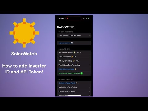 How to add your Inverter ID and API Key to SolarWatch - YouTube
