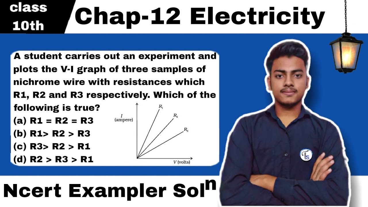 A student carries out an experiment and plots the V-I graph of three ...