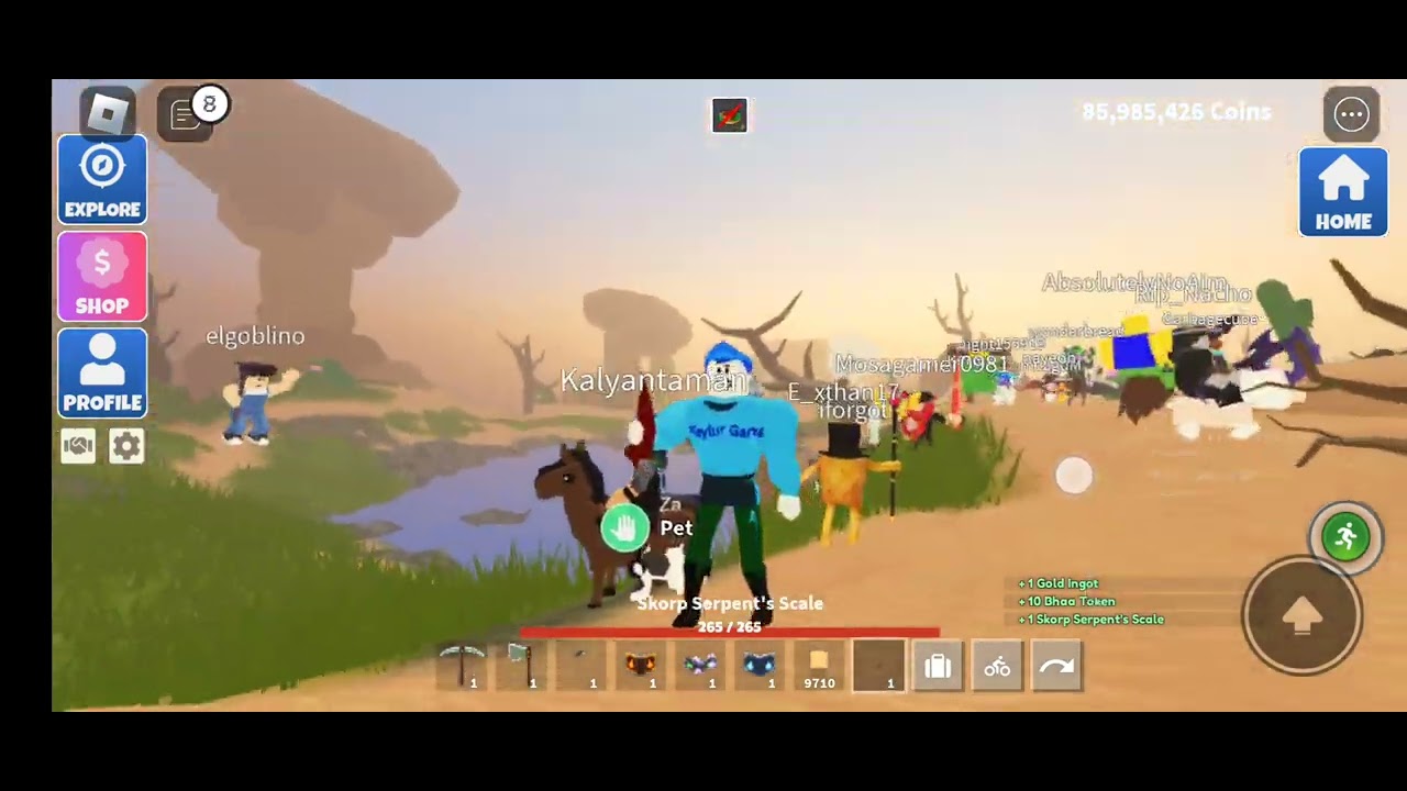 killing the Azarathian serpent (islands roblox part 1) - YouTube