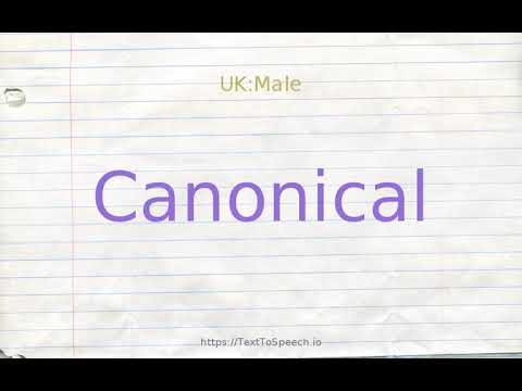 How to pronounce canonical - YouTube