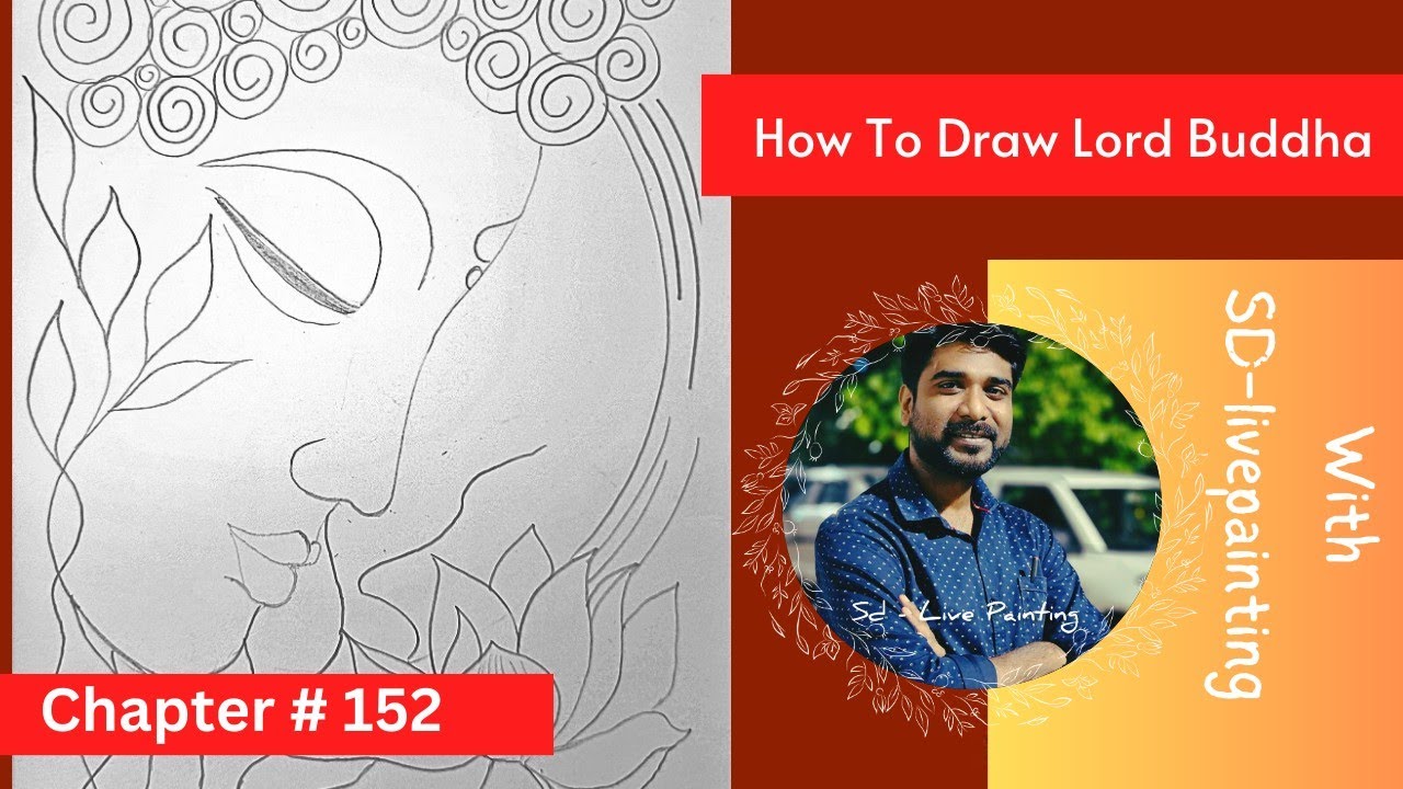 How To Draw Lord Buddha / Draw Lord Buddha / Simple Easy Buddha Drawing ...