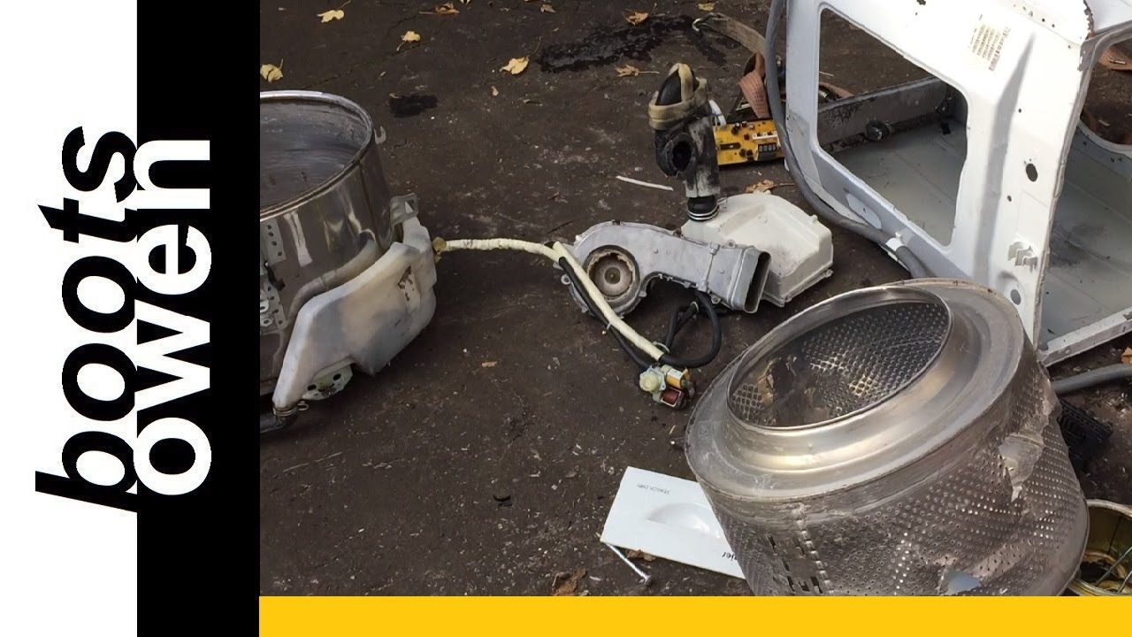 Haier Washer Dryer Smash and disassembly - YouTube