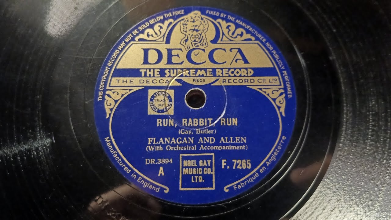 "Run Rabbit Run" by Flanagan and Allen 1939 (Great War Time Classic ...