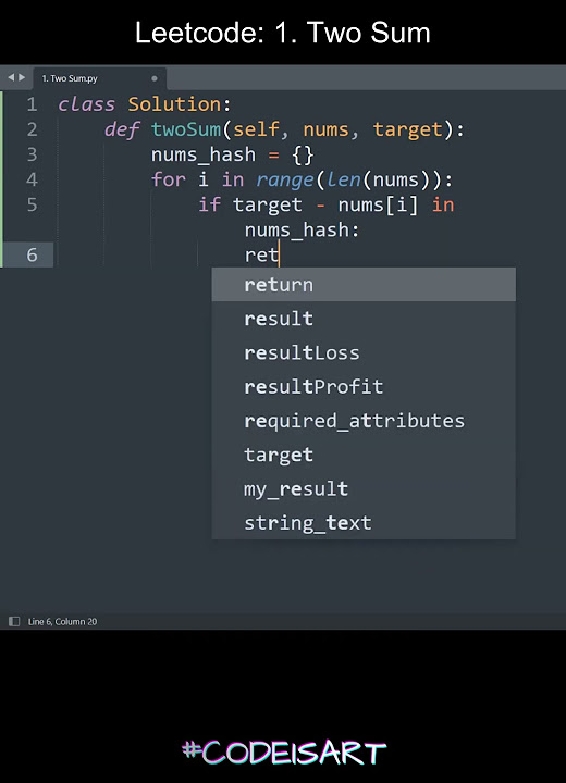 Leetcode 1 Two Sum In Python Python Leetcode Python Coding