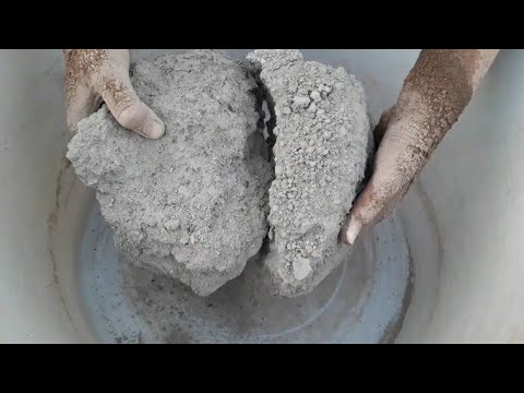 Requested video.. Ashes pure cement chunks full dry Crumbling in tub ...