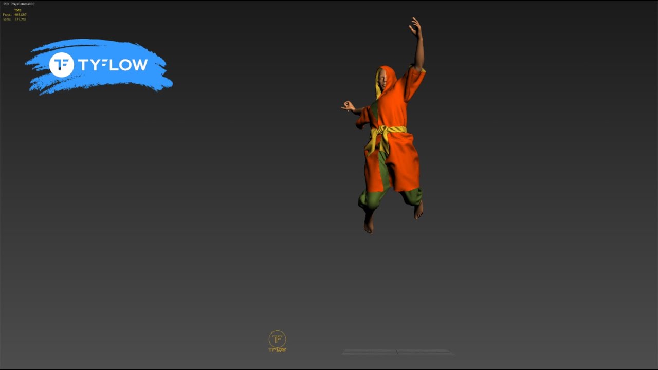TyFlow Character Cloth Simulation FX_02 - YouTube