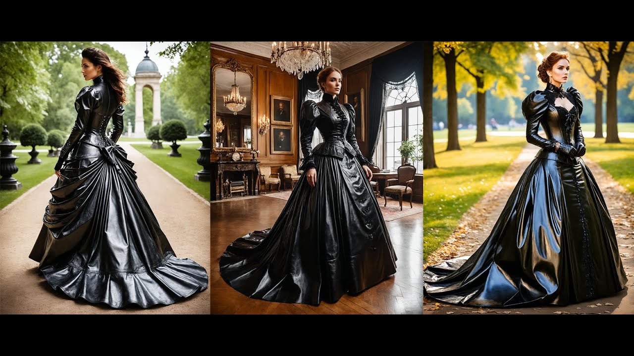 Victorian-Inspired Leather Bustle Dresses – A Stunning Fusion of ...