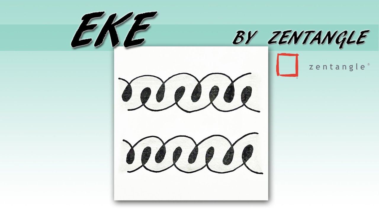 如何畫官方圖樣How to draw the Zentangle® Pattern EKE - YouTube