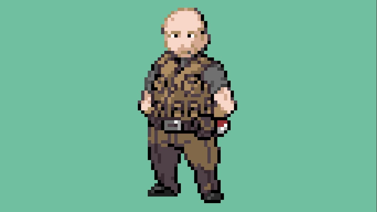 Pokemon Trainer Sprite: Ground Type Gym Leader Speed Art - YouTube