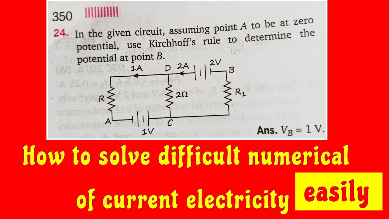 Class 12:How to solve difficult question of current electricity easily ...
