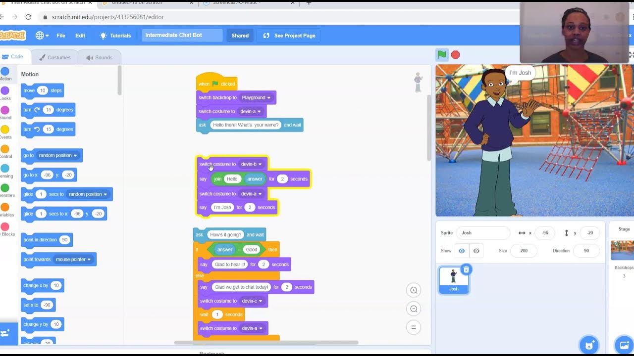 Scratch: Intermediate Chat Bot - YouTube