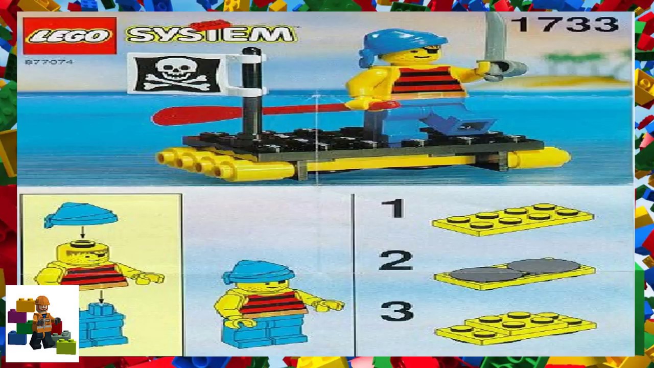 LEGO instructions - Pirates - 1733 - Shipwreced Pirate - YouTube
