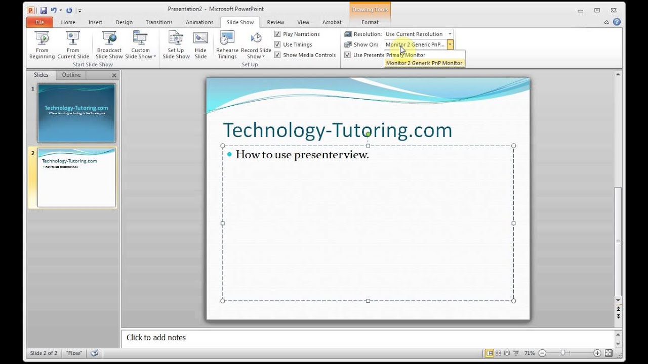 Microsoft PowerPoint How to Use Enable Presenter View - YouTube