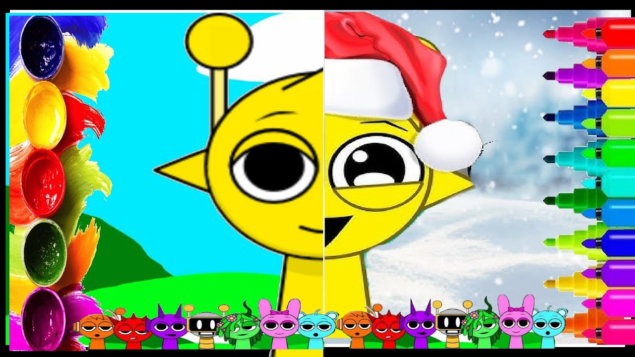 DRAWING SPRUNKI VS // HAPPY NEW YEAR - YouTube