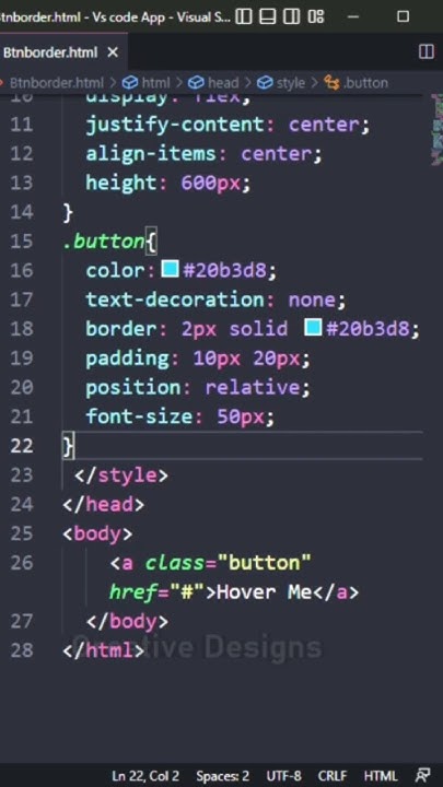 Double Border Creative Hover Button Xcreativedesigns Css Html Webdesign Hovereffect Youtube