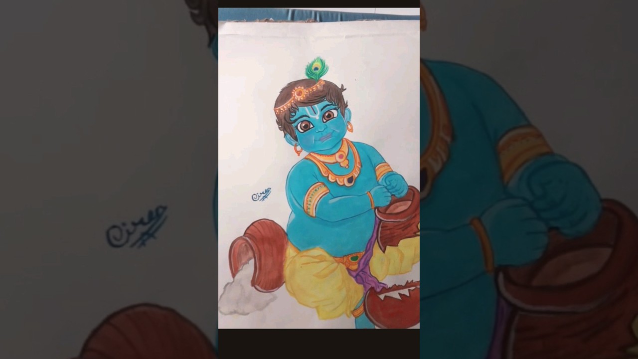 Bal Gopal drawing 🙏 happy janmashtami 🙏🥰 - YouTube
