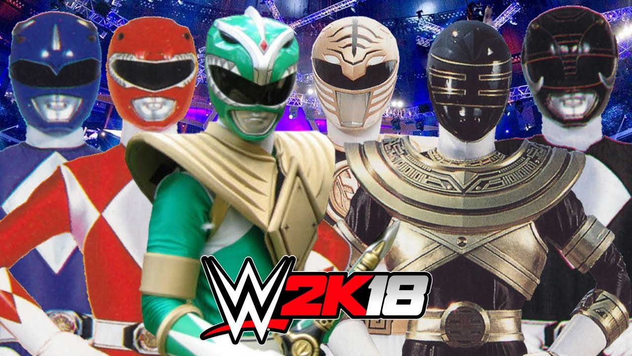 WWE 2K18 | POWER RANGERS ELIMINATION CHAMBER - YouTube