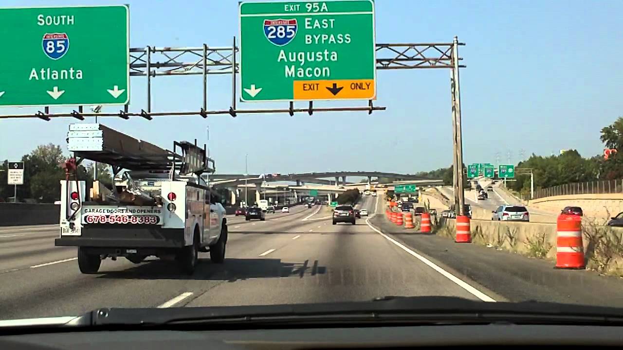 Merging onto Interstate 285 East - YouTube