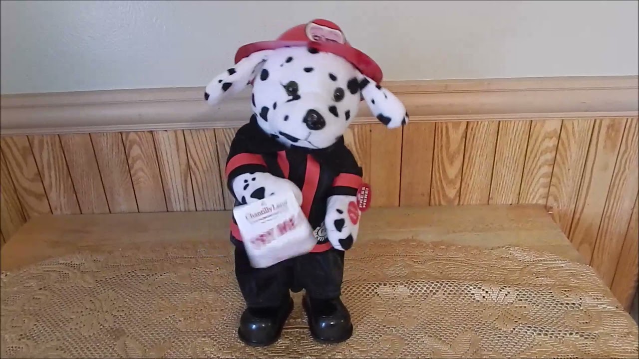 Chantilly Lane Blaze Dalmatian Fireman Sings "Ring of Fire" Dancing Dog ...