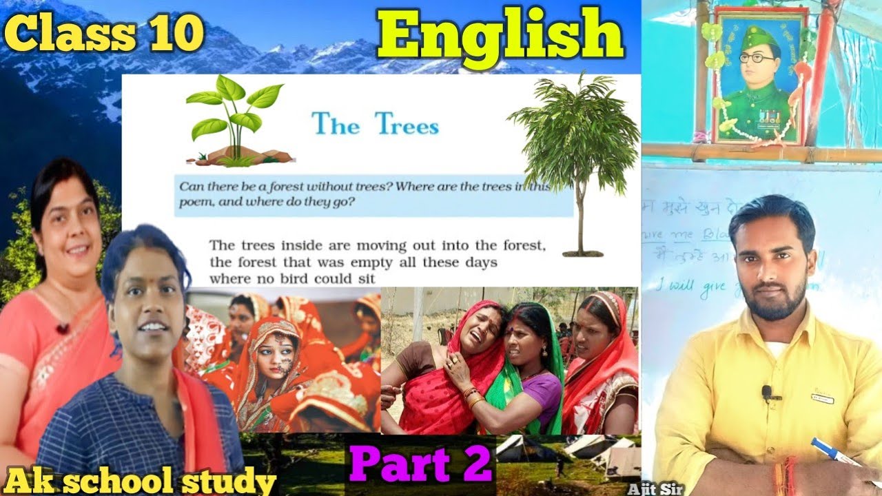 the trees poem class 10 in hindi / the trees poem class 10 animation ...