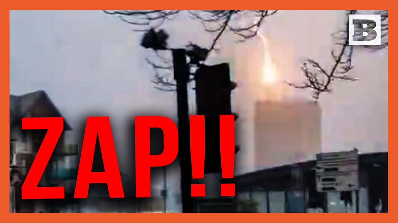 Zap! Lightning Bolt Strikes Welsh High-Rise - YouTube