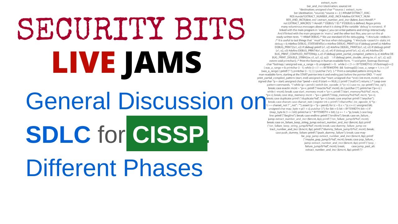 General Discussion on CISSP - SDLC Software Development Lifecycle - YouTube