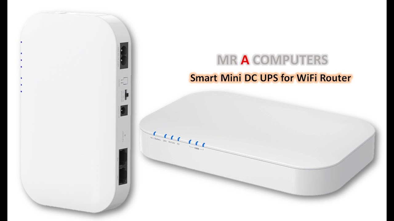 Smart Mini DC UPS for WiFi Router ( MR A COMPUTERS ) - YouTube