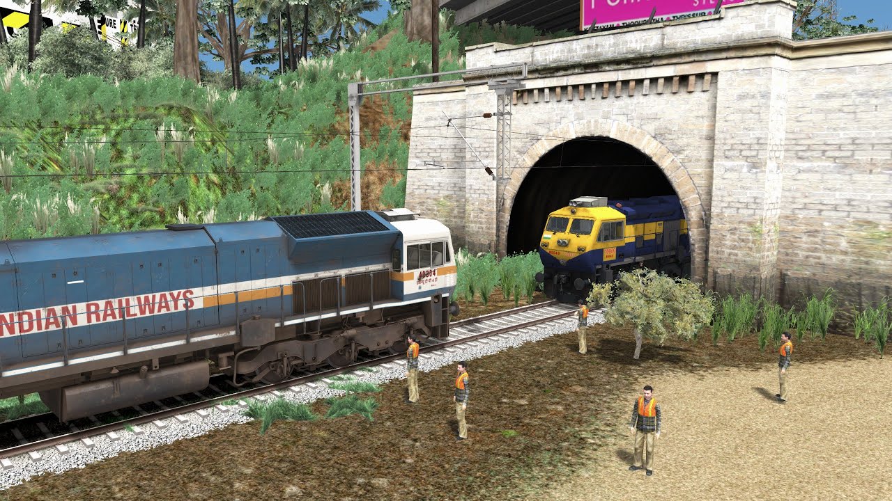 WDG4D STUCK IN TUNNEL With Frieght Train | WDP4D RESCUE - YouTube