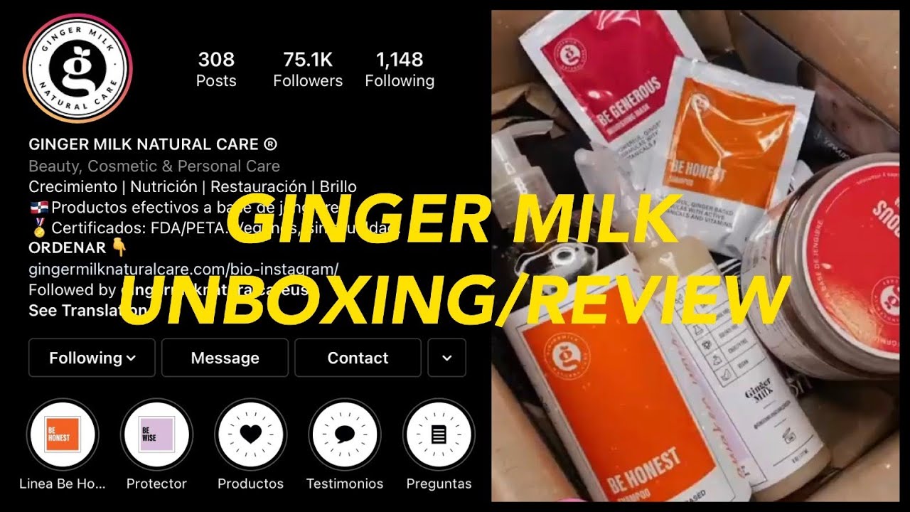 Ginger Milk Natural Care PRODUCT UNBOXING/FIRST IMPRESSION HONEST ...