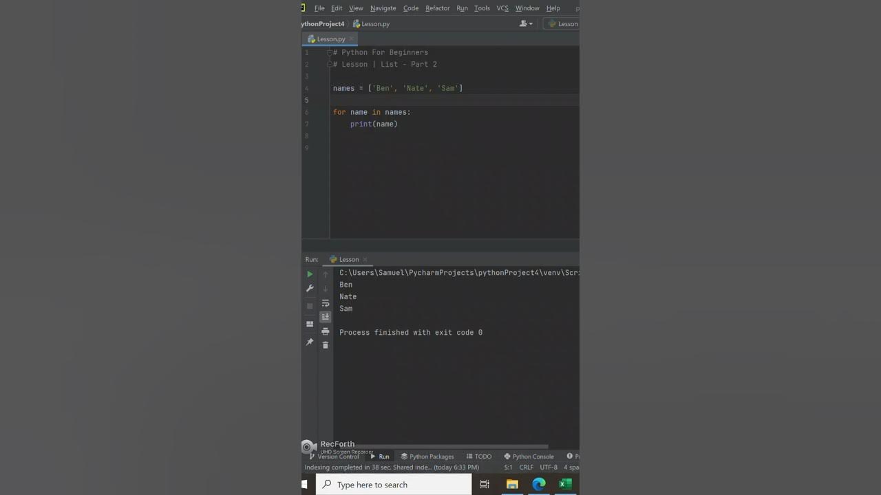 Python List Part 2 Pythonforbeginners Pythonprogramming