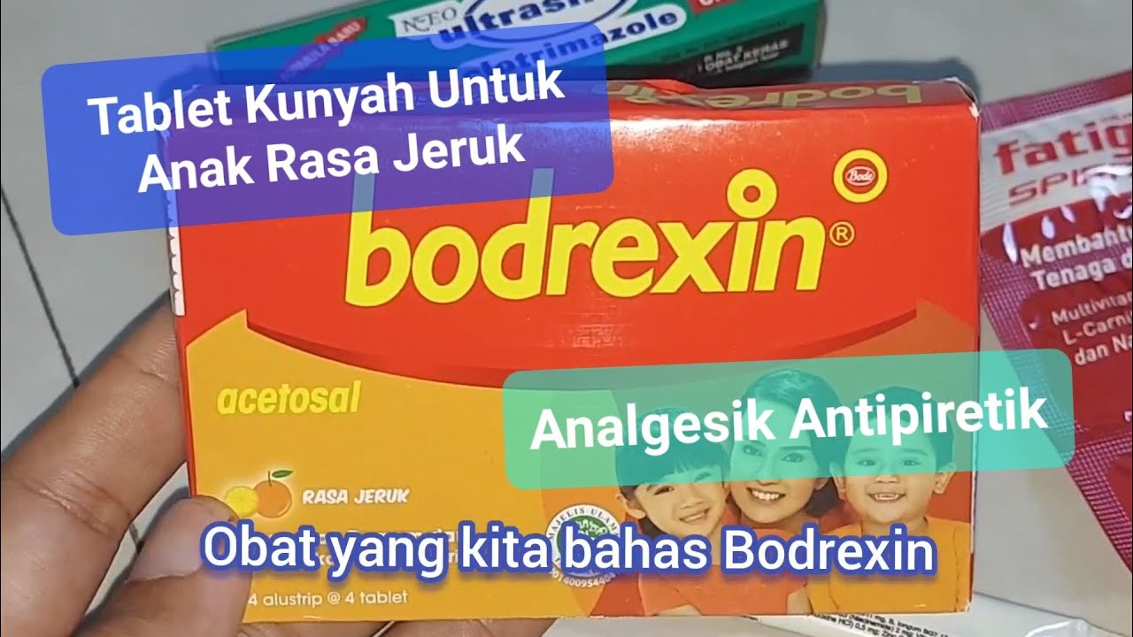 Bodrexin | Tablet Kunyah Penurun panas Demam | Meredakan Nyeri ...