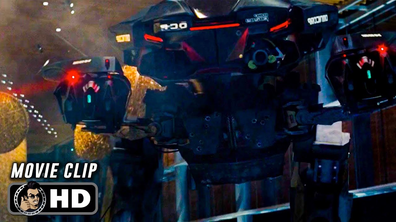 ROBOCOP Clip - "ED-209 Battle" (2014) - YouTube