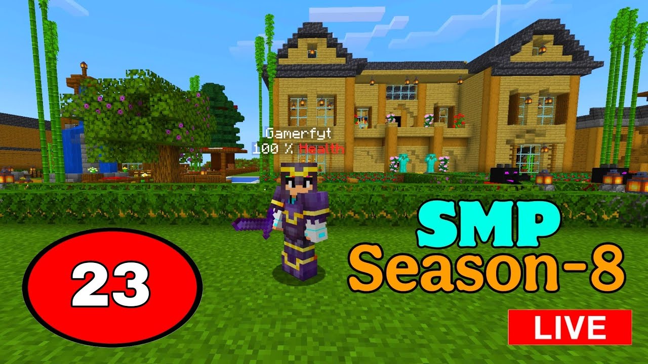 S8|Day-23| Today Playing Private SMP| Minecraft Live #minecraftlive # ...