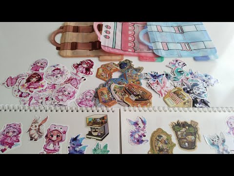 Stickers Defteri Yeni Sayfalar Pembe Anime Kızlar,  Minyatür Evler ve Tek Boynuzlu Ejderhalar DIY