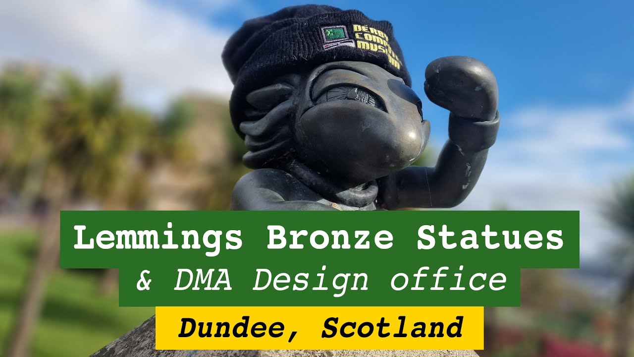 Lemmings Bronze Statues in Dundee / DMA Design offices - YouTube