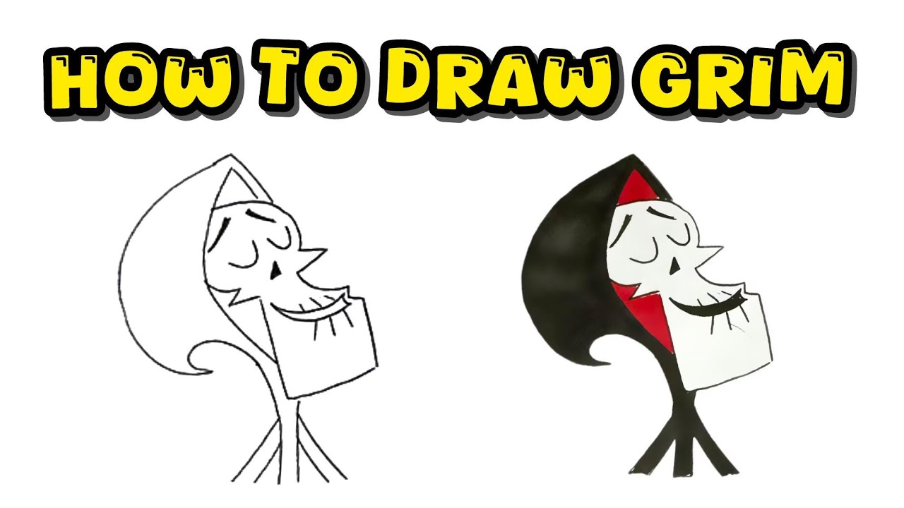 How to Draw Grim from The Grim Adventures of Billy & Mandy - Easy ...